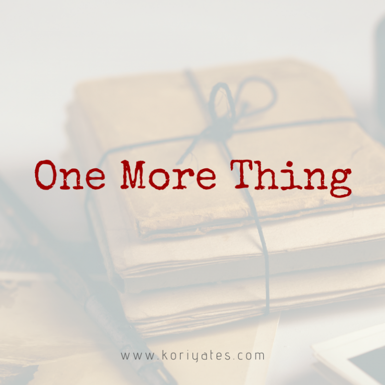 One More Thing